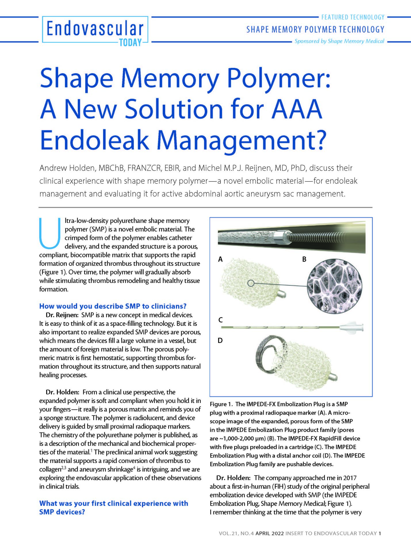 Evidence - Shape Memory Medical