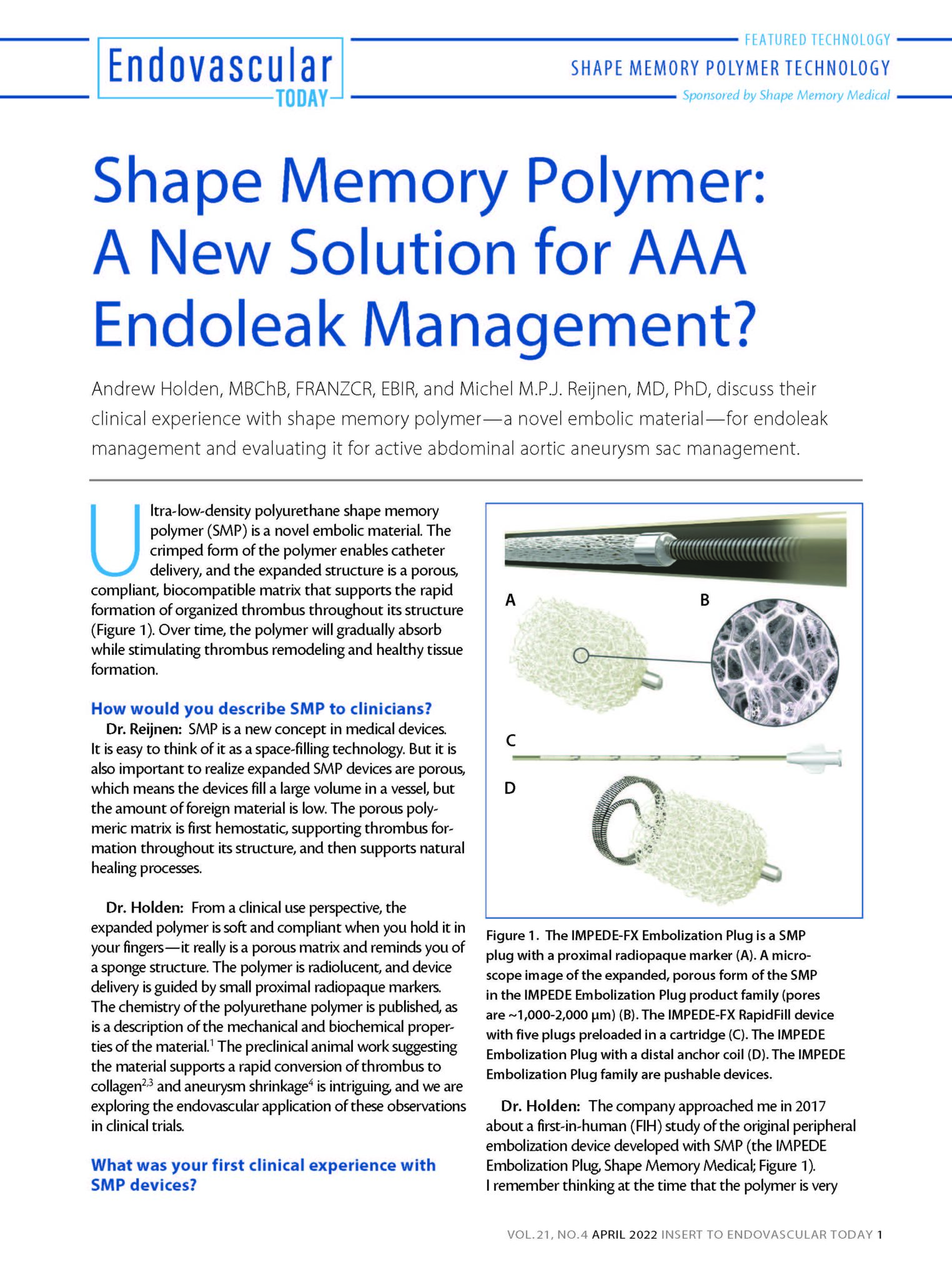 Evidence - Shape Memory Medical
